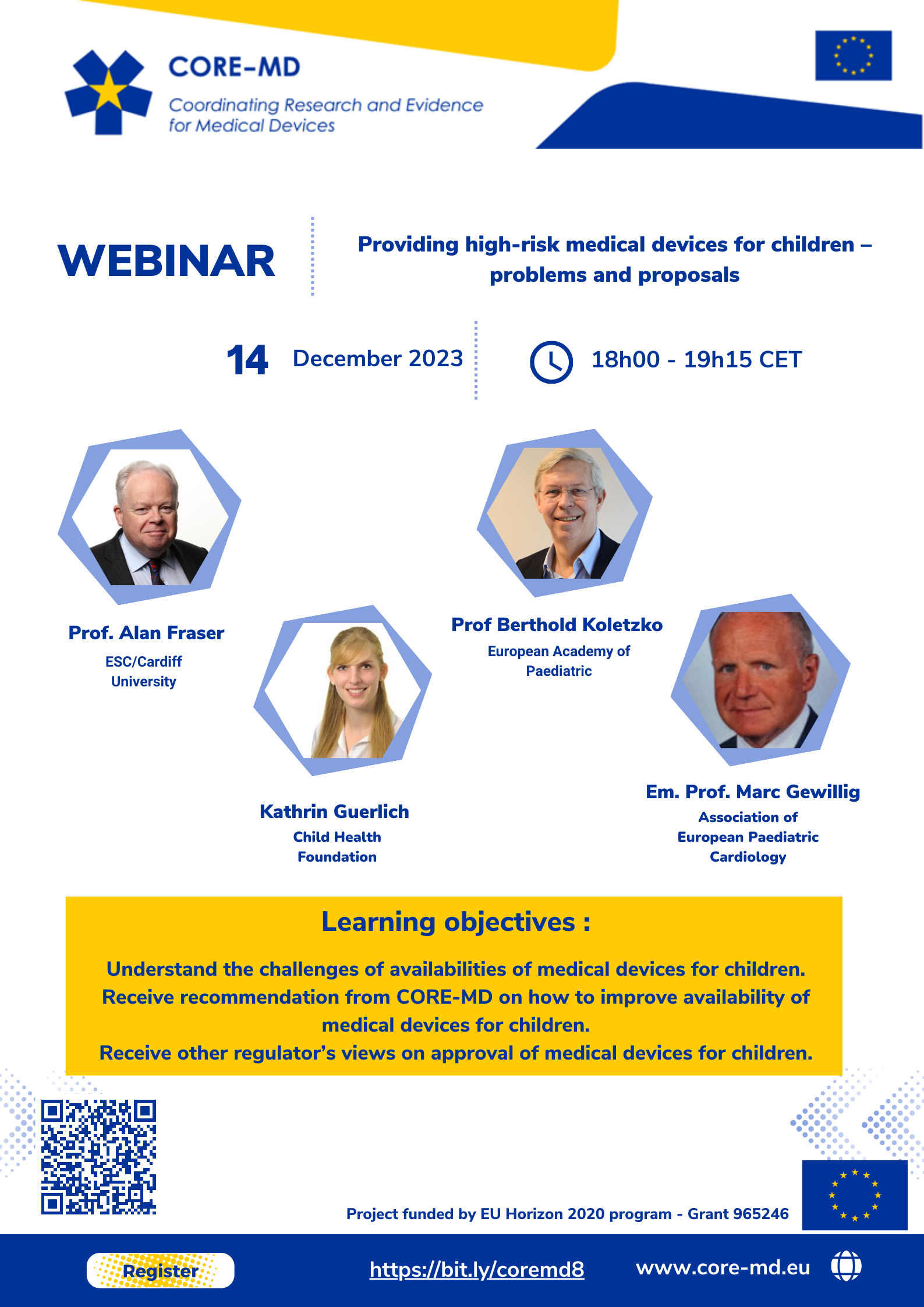 CORE-MD Webinar: Providing high-risk medical devices for children - problems and proposals | AEPC